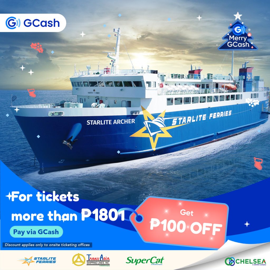 Get up to P100 cashback until December 31, 2023 - Starlite Ferries